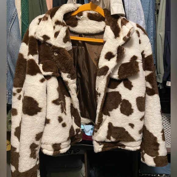 Wowo | Jackets & Coats | Cow Print Jacket | Poshmark